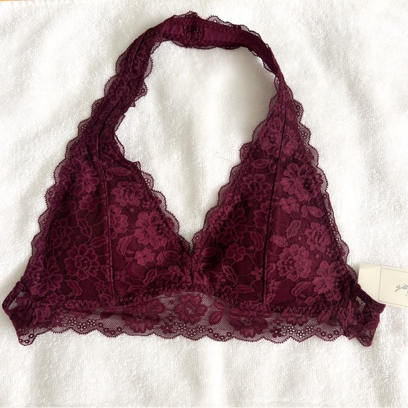 Gilly Hicks | Intimates & Sleepwear | Gilly Hicks Maroon Lace Halter ...